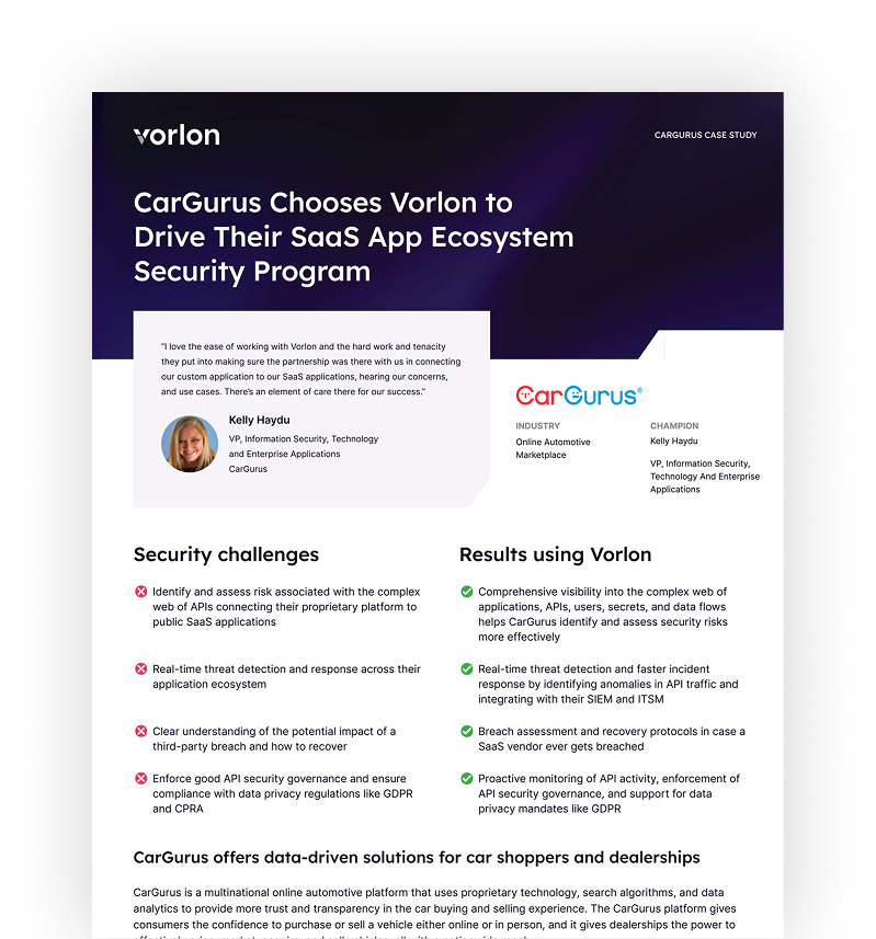 SaaS Ecosystem Security | Vorlon
